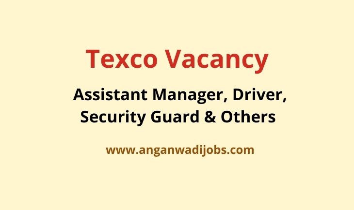 TEXCO Vacancy Today 2025 - 26 Apply Online - Anganwadi Jobs